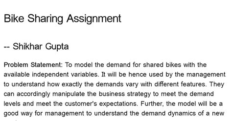 Multiple Linear Regression Bike Sharing Assignment Notebook By Shikhar Gupta Guptashikhar999