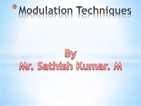 Ask Fsk Psk Modulation Techniques In Detail Ppt