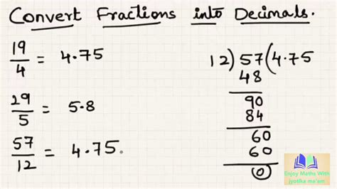Convert Fraction Into Decimal By Long Division Method Youtube