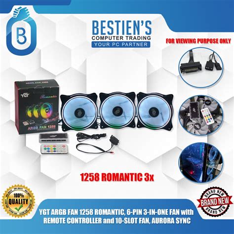 YGT ARGB FAN ROMANTIC PIN IN ONE FAN With REMOTE CONTROLLER And SLOT FAN AURORA