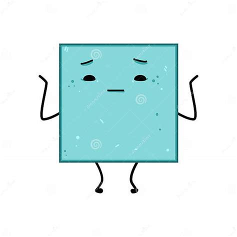 Face Geometric Shape Character Cartoon Vector Illustration Stock Illustration Illustration Of