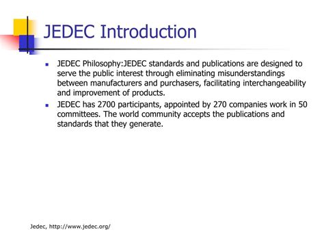 PPT JEDEC Standards PowerPoint Presentation Free Download ID