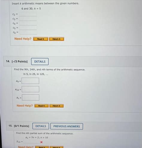 solved insert k arithmetic means between the given numbers