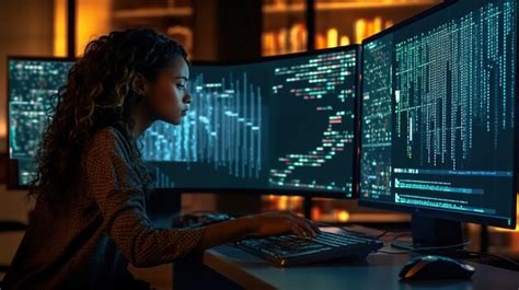 Premium AI Image Screen Analysis Computer Monitor Analytics Dashboard Data Analytics Computer