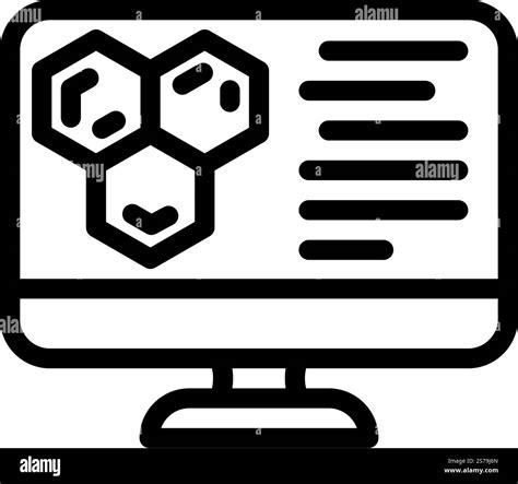 Laboratory Molecular Structure Line Icon Vector Laboratory Molecular Structure Sign Isolated