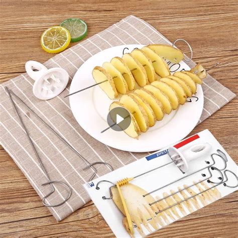 Potato Slicing Knife Skewer Manual Rotating Potato Vicedeal