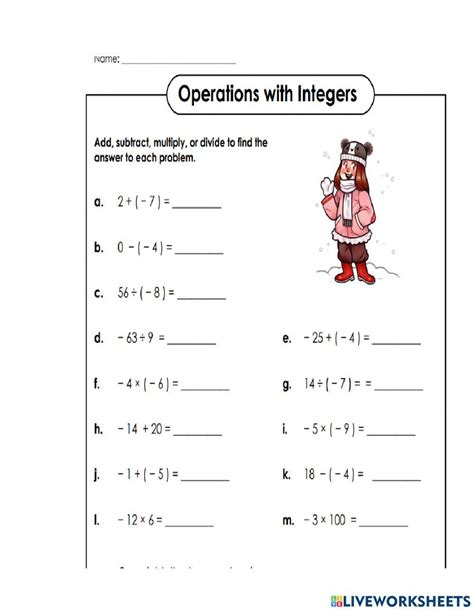 Mixed Operation… Free Interactive Worksheets 2177589