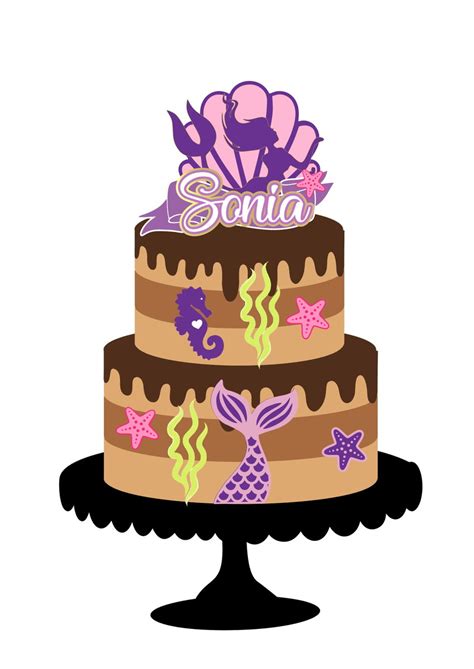 Arquivo De Corte Topo De Bolo Sereia Elo7 Produtos Especiais