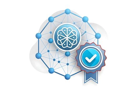 Neural Network Icon And Quality Assurance Badge Symbolizing Ai In Qa