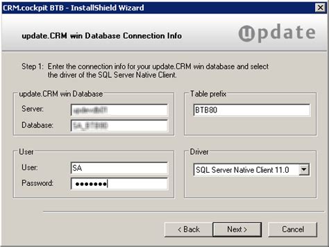 Connection Settings For Sql