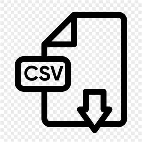 White CSV File Download Icon PNG Citypng