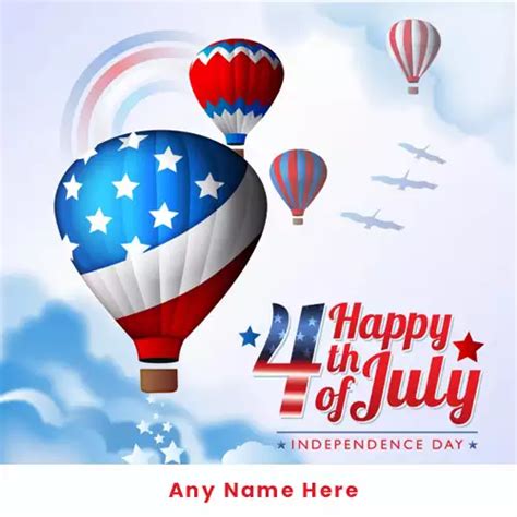 Happy Independence Day Usa Greetings With Name