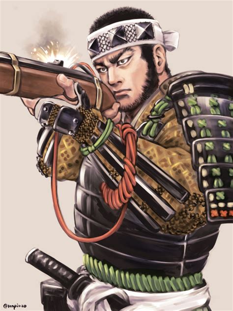Safebooru 1boy Arisaka Armor Beard Black Hair Bolt Action Buzz Cut