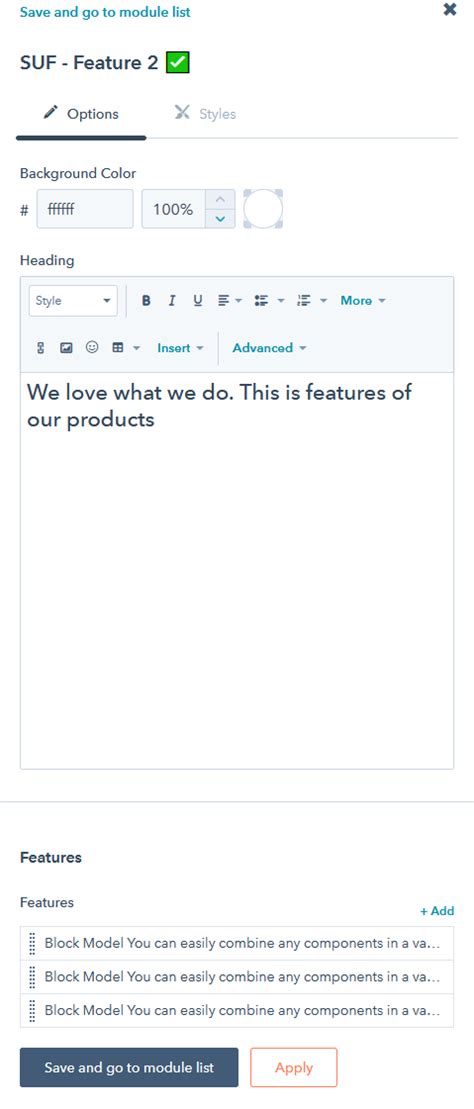 Hubspot Feature 2 Module