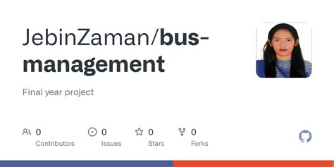 Github Jebinzamanbus Management Final Year Project