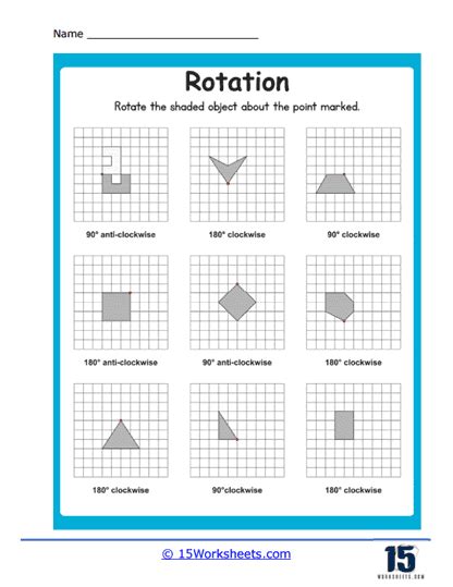 Reflection Rotation Translation Worksheets 15