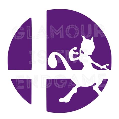 Smash Bros Inspired Mewtwo Decal Etsy