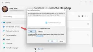 How To Add Or Remove Remote Desktop Users In Windows