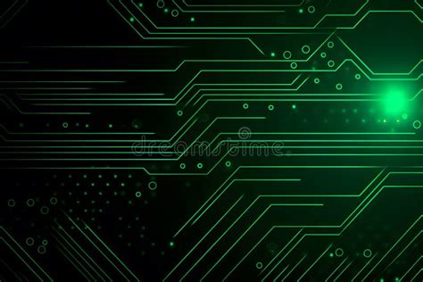 High Tech Electronic Circuit Board Background Neural Network Ai