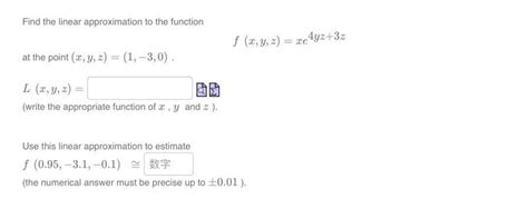 Solved Find The Linear Approximation To The Function Chegg