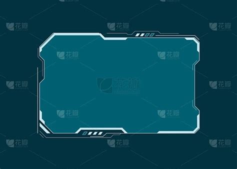 Hud未来的用户界面屏幕元素。虚拟仪表盘。抽象控制面板布局设计。科幻虚拟技术展示。矢量图素材 花瓣网