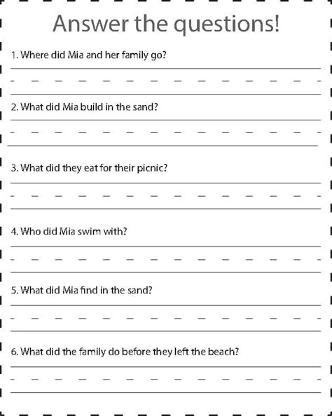 A Fun Day At The Beach Summer Reading And Color By Listening Activities