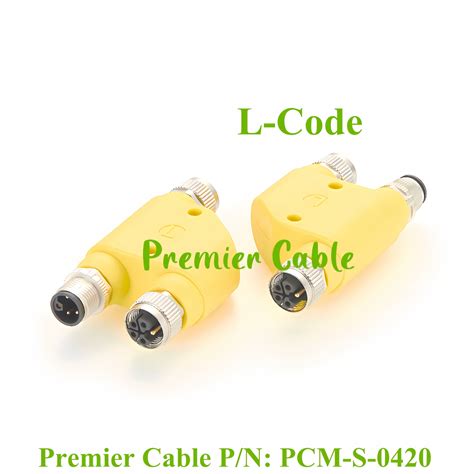 m12 l coded power connector h splitter y splitter for profibus and