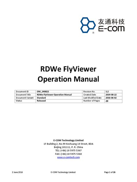 Om 140822 Rdwe Flyviewer Operation Manual R12 Pdf Button