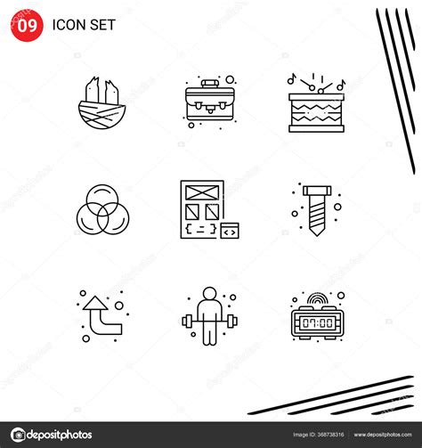 Thematic Vector Outlines Editable Sysymbols Development Coding Instrument App Color Vector De