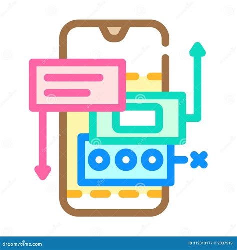 Hierarchy Ux Ui Design Color Icon Vector Illustration Stock