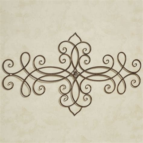 Scrolling Alberta Metal Wall Grille Bronze Wide Size 50”wx29”h Hangs