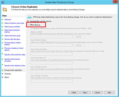 offline backup for data protection manager dpm and microsoft azure