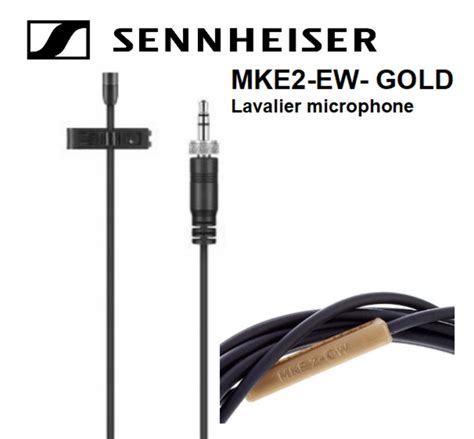 Sennheiser Mke2 Ew Gold Professional Clip On Omni Directional Lavalier