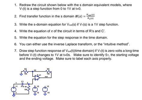 solved 1 redraw the circuit shown below with the s domain