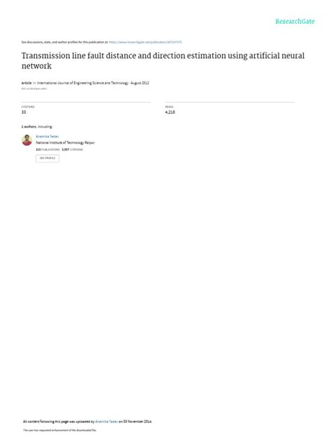 Transmission Line Fault Distance And Direction Est Pdf Sampling Signal Processing Linear