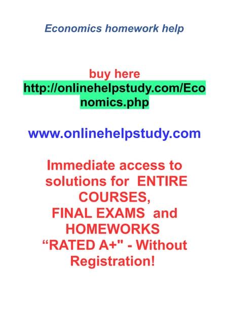 Economics Homework Help Pdf