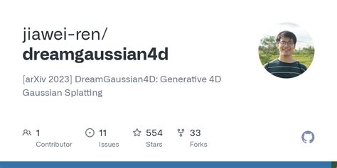 Github Jiawei Rendreamgaussian4d Arxiv 2023 Dreamgaussian4d Generative 4d Gaussian Splatting