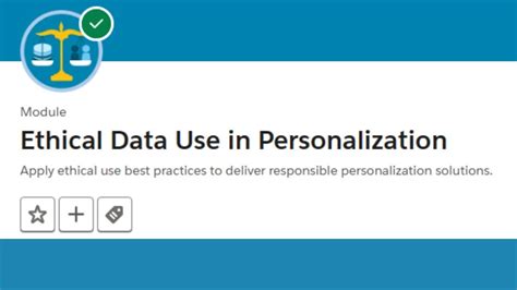 Ethical Data Use In Personalization Trailhead Trailhead Salesforce Youtube