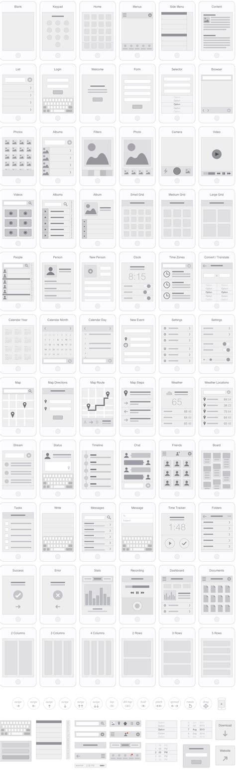 Mobile App Visual Flowchart For Illustrator Omnigraffle Or Sketch Ux Kits
