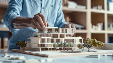 The Architect S Building Model Ai Generated Stock Illustration