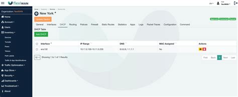 DHCP Server FlexiWAN Documentation