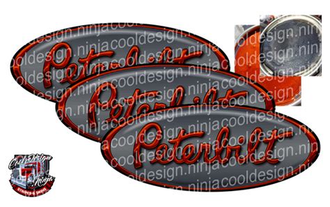 Orange And Charcoal Peterbilt Emblem Skins Cool Design Ninja