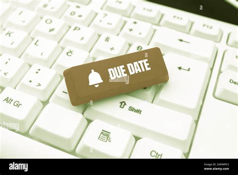 Writing Displaying Text Due Date Business Idea The Day Or Date By
