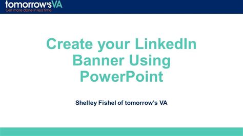 how to create a linkedin banner using powerpoint youtube