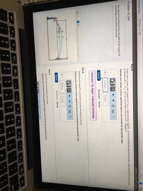 Solved The Man At A Wishes To Throw Two Darts At The Target Chegg Com