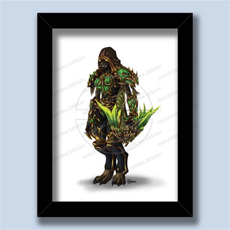 World Of Warcraft Legion Female Worgen Hunter Digital Fan Art Etsy