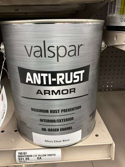 New Unused Valspar Anti Rust Armor Gloss Clear Bas Hamilton Maring
