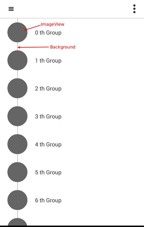 Android Vertical Line And A Circular View Stack Overflow