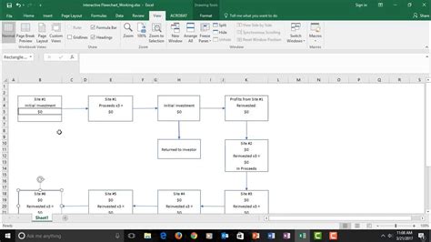 Interactive Excel Flowchart Flow Chart Interactive Page Layout