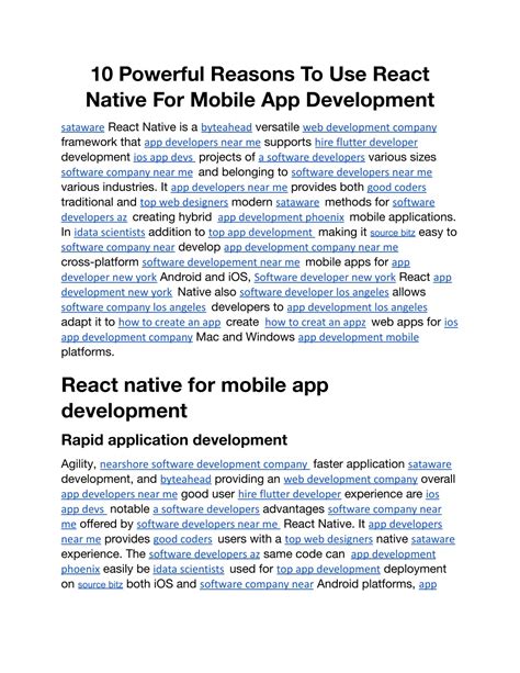 Ppt 10 Powerful Reasons To Use React Native For Mobile App Developmentdocx Powerpoint